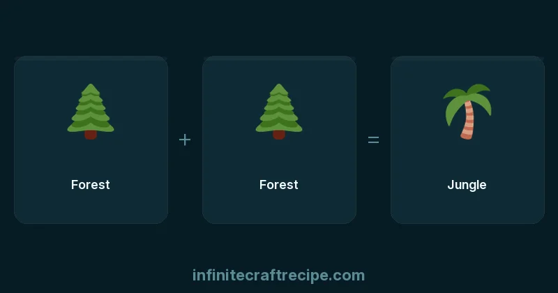 How to make 🌴 Jungle in Infinite Craft - Jungle recipe