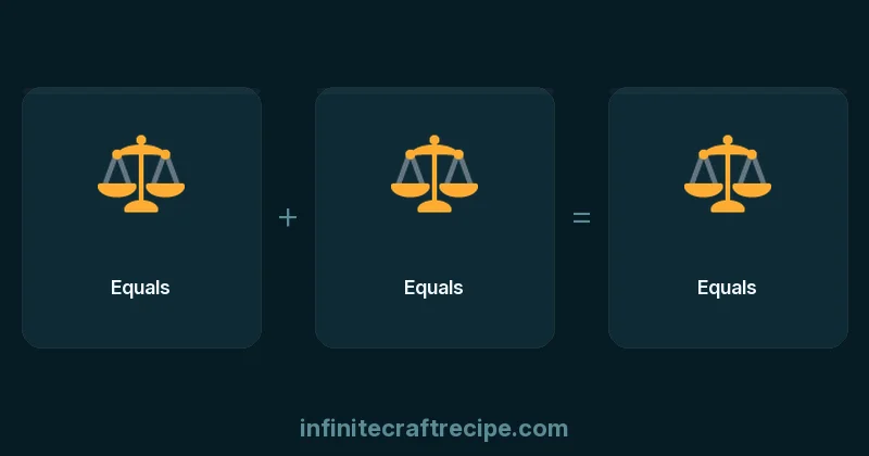 How to make ⚖️ Equals in Infinite Craft - Equals recipe